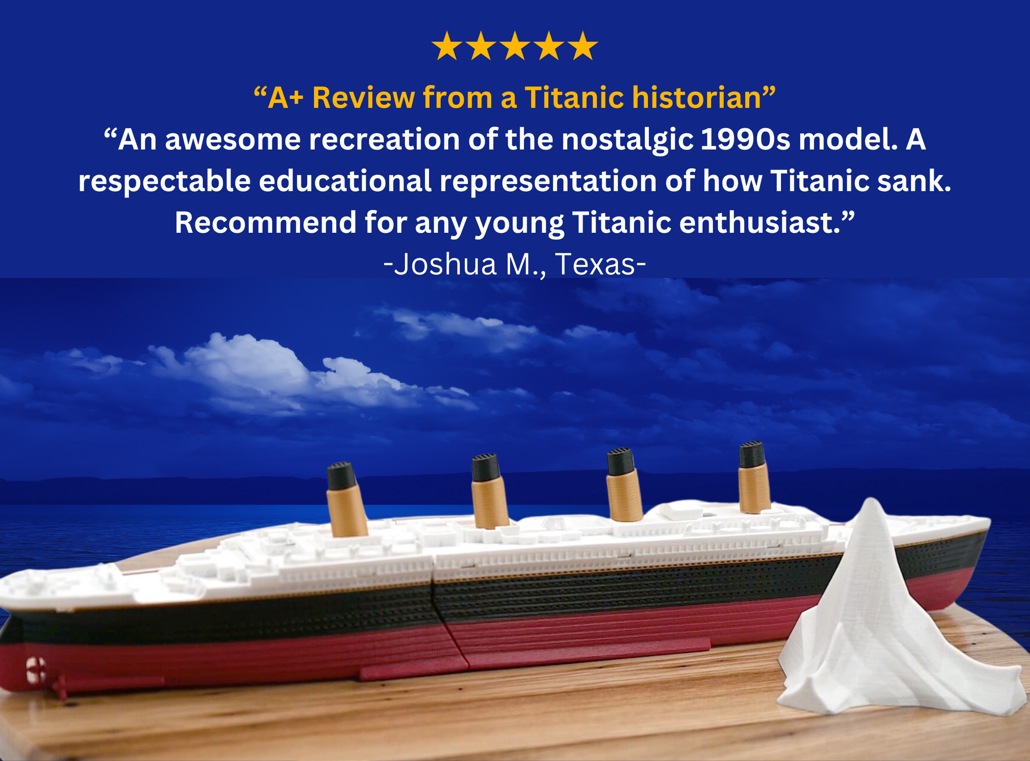 16" Submersible Two-Stage Sinking Titanic Model | Titanic Dream