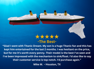 The 16" Submersible Titanic Dream Model Set with Iceberg